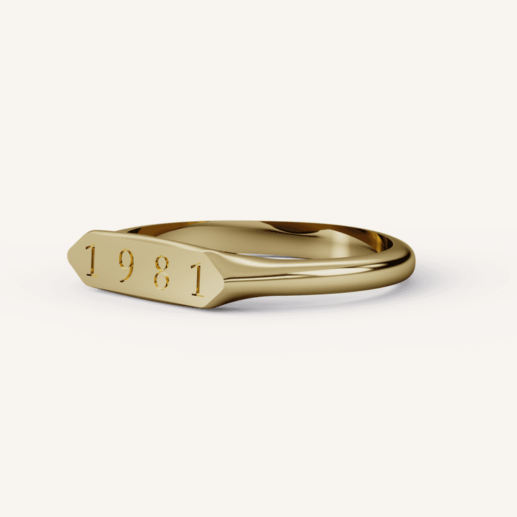 Dated Signet Ring - Olive Ave Jewelry