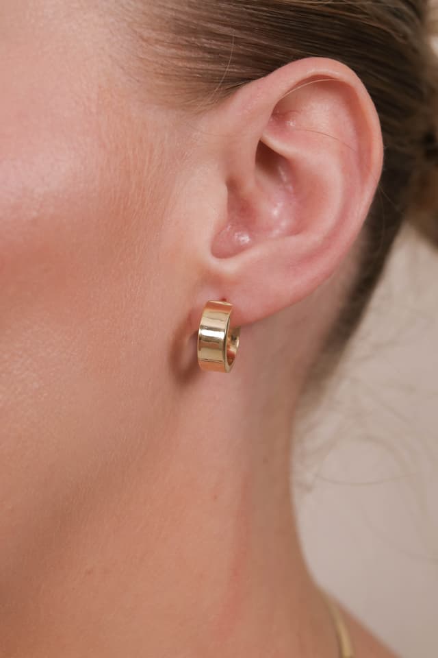 Flat Hoops - Olive Ave Jewelry